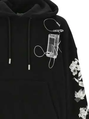 Off-White Graphic Print Drawstring Hoodie