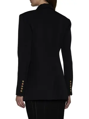 Balmain Single-breasted Tailored Blazer With Lion Button Detail