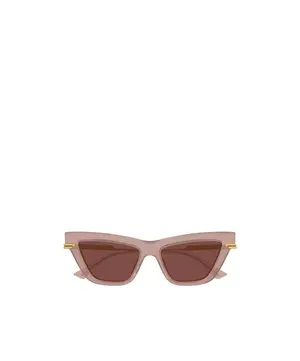 Bottega Veneta Bottega Veneta Geometric Cat-Eye Sunglasses Red