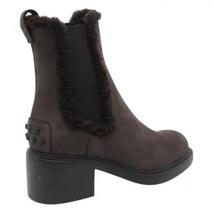TOD'S Teddy Detailed High Heel Ankle Boots - Black