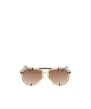 FRENCY  MERCURY Frency Mercury Cheetah Pilot Frame Sunglasses - Nude
