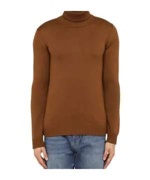 ROBERTO COLLINA Turtleneck Sweater - Brown