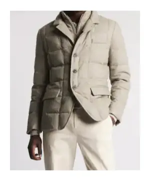 FAY Quilted Zip-closure Coat With Flap Pockets - Light Brown