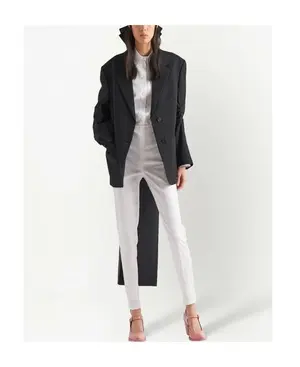 Prada Single-breasted Coat With Bow Detail