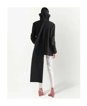 Prada Single-breasted Coat With Bow Detail