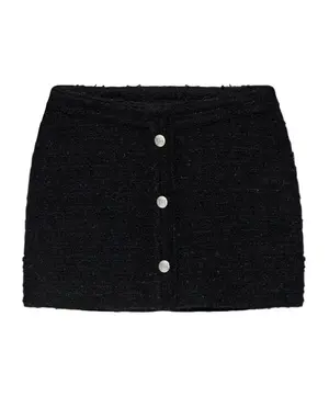 MISBHV Bouclé Mini Skirt With Embossed Logo Buttons