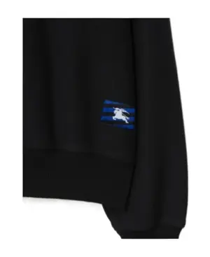 Burberry Equestrian Knight Crewneck Sweatshirt - Black