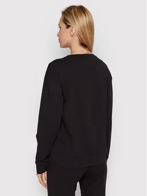 EA7 Logo Sequin Sweatshirt - Black
