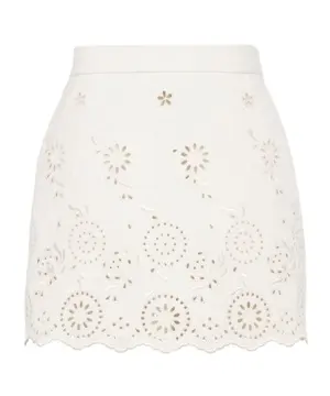 CHLOÉ Scalloped Mini Skirt In A Cotton Mix