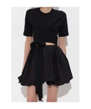 Alaïa Wrap Bow Detailed Backless Top
