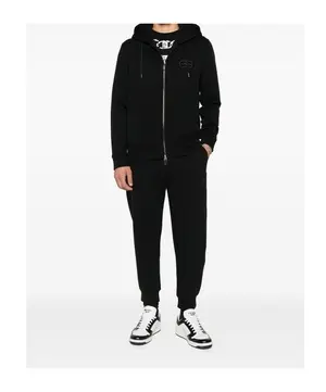 Emporio Armani Logo-embroidered Cuffed Track Pants