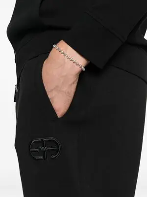 Emporio Armani Logo-embroidered Cuffed Track Pants