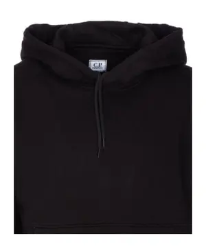 C.P. COMPANY Logo-print Drawstring Hoodie - Black