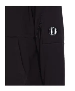 C.P. COMPANY Logo-print Drawstring Hoodie - Black