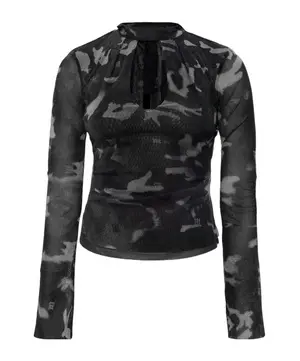 MISBHV Transparent Printed Long Sleeve Top