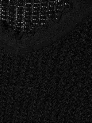 Khaite Ennio Scalloped Pointelle-knit Tank - Black