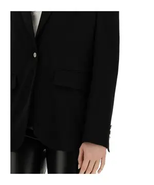 Moschino Single-breasted Blazer With Notch Lapel - Black