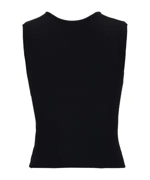 MARINE SERRE Cut-out Detailed Knitted Top