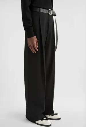 JIL SANDER Gabardine Belted Trousers