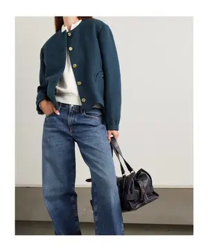 BLAZÉ MILANO Missy Gliss Cotton-blend Jacket - Blue