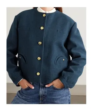 BLAZÉ MILANO Missy Gliss Cotton-blend Jacket - Blue