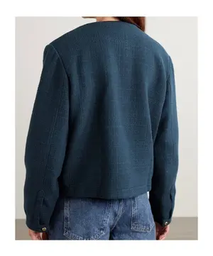 BLAZÉ MILANO Missy Gliss Cotton-blend Jacket - Blue