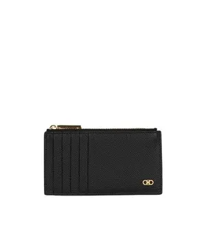 FERRAGAMO Logo Zipper Clip - Black