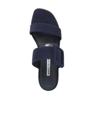 Manolo Blahnik Buckled Suede Sandals