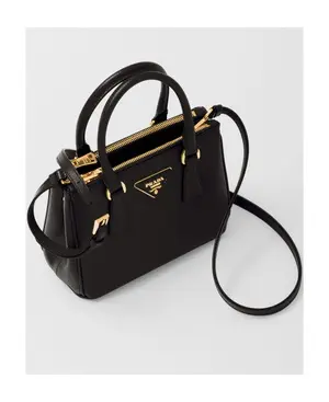 Prada Galleria Mini Saffiano Leather Bag - Black