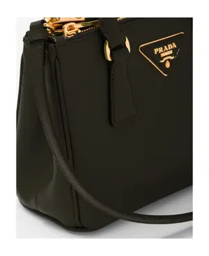 Prada Galleria Mini Saffiano Leather Bag - Black