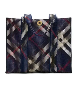 Burberry Check Pattern Tote Bag