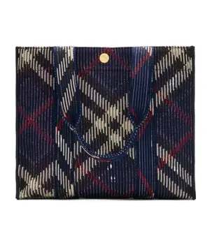 Burberry Check Pattern Tote Bag