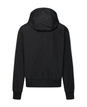 Palm Angels Logo Embroidered Hooded Zip-up Jacket