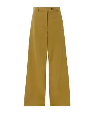 Dries Van Noten Wide-leg Trousers With Belt Loops - Mustard Yellow