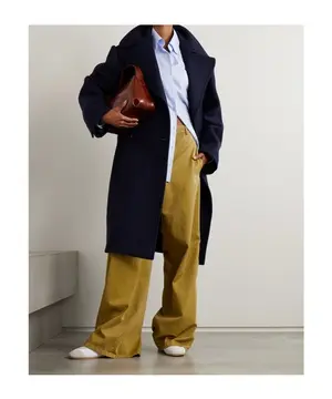Dries Van Noten Wide-leg Trousers With Belt Loops - Mustard Yellow