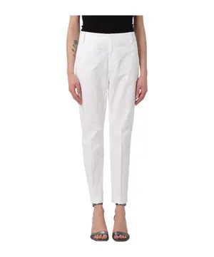 DONDUP Belt-loop Tailored Trousers - White
