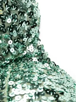 Moschino Sequined Sweetheart-neck Bra - Green