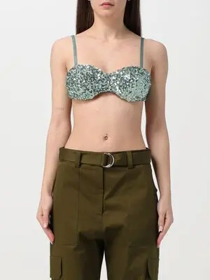 Moschino Sequined Sweetheart-neck Bra - Green