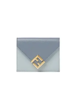 Fendi Ff Diamonds Tri-fold Wallet - Blue