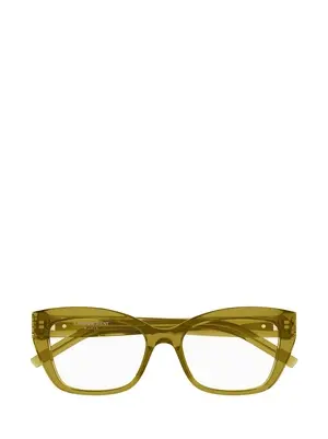 Saint Laurent Cat Eye Frame Eyeglasses - Brown