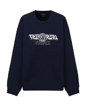 Versace Logo Print Crew Neck Jumper