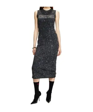DIESEL® Sleeveless Midi Dress - Black