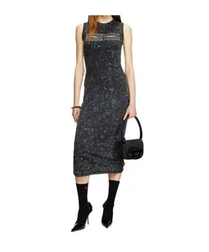 DIESEL® Sleeveless Midi Dress - Black
