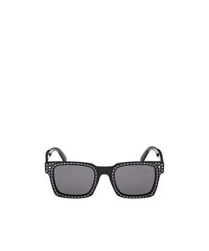 Moncler X Palm Angels Embellished Square Frame Sunglasses - Gray