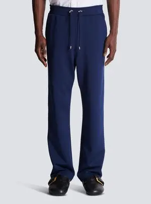 Balmain Logo Printed Straight-leg Sweatpants - Blue