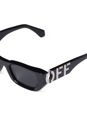 Off-White Rectangular Frame Sunglasses - Black