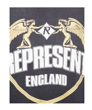 REPRESENT Angel Border Crewneck Sweatshirt - Black