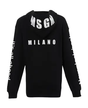 MSGM Logo Hooded Sweater - Black