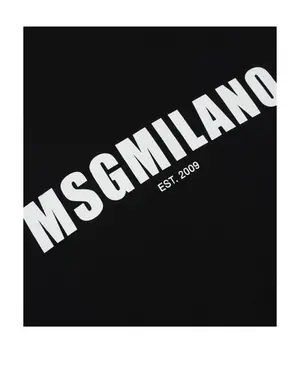 MSGM Logo Hooded Sweater - Black