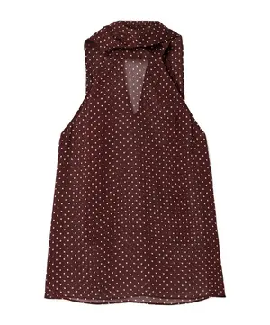NILI LOTAN Polka Dot Halter Neck Vest
